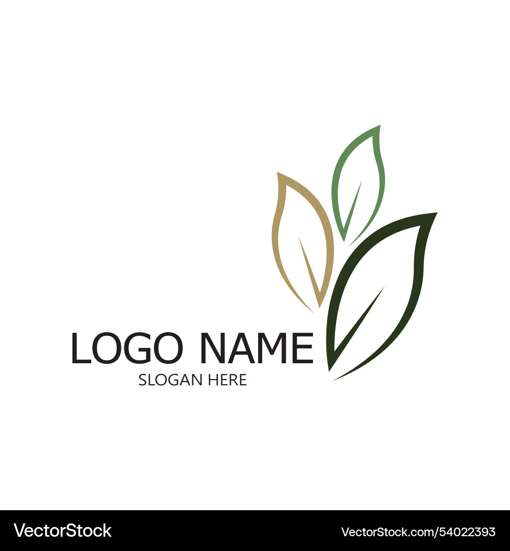Tree leaf logo design eco-friendly concept Vector Image