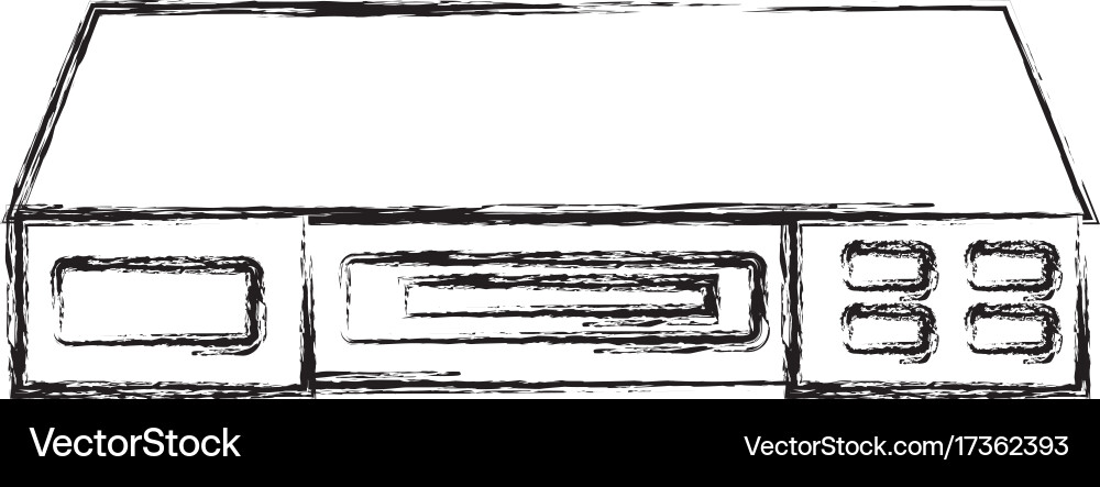Vhs player isolated Royalty Free Vector Image - VectorStock
