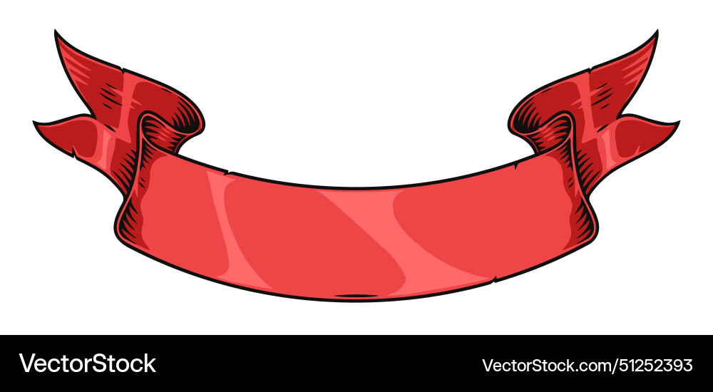 Victorian ribbon vintage emblem red Royalty Free Vector