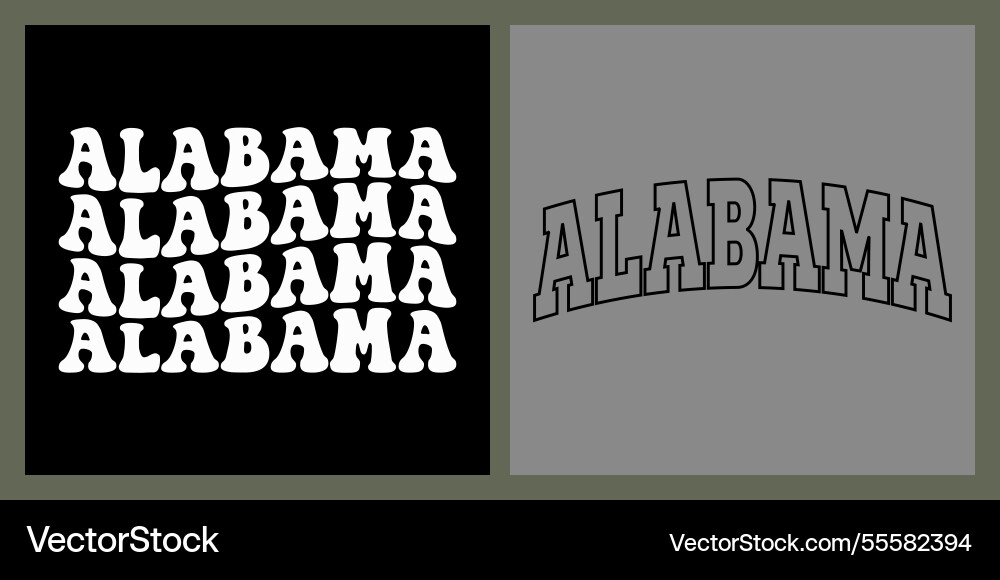 Alabama text t shirt design Royalty Free Vector Image