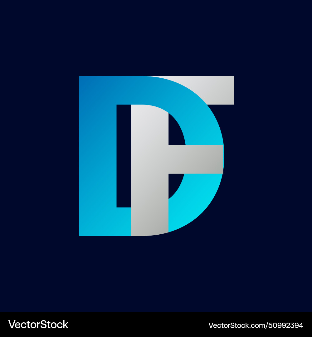 Df letter logo design template Royalty Free Vector Image