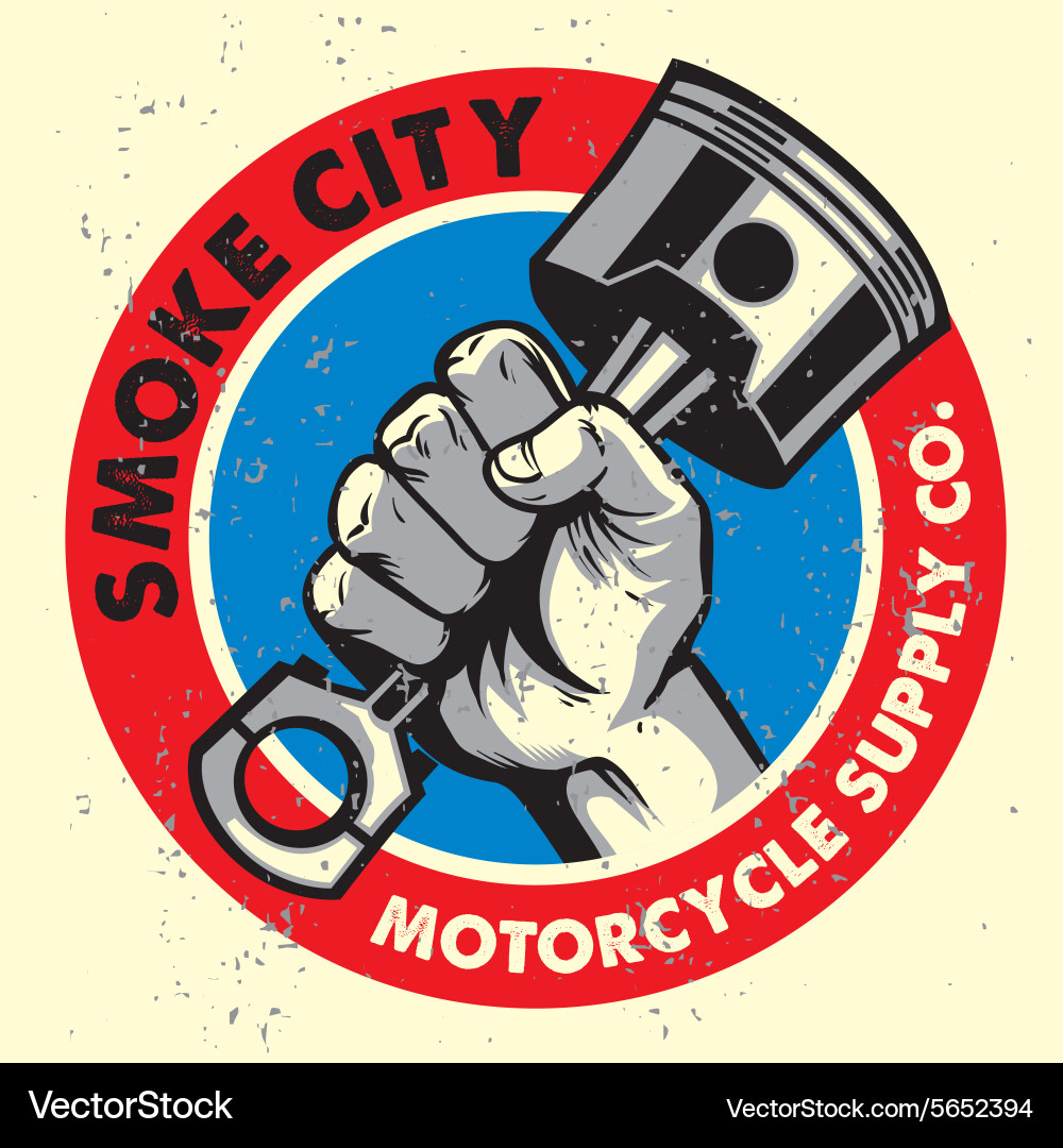 Hand hold a piston Royalty Free Vector Image - VectorStock