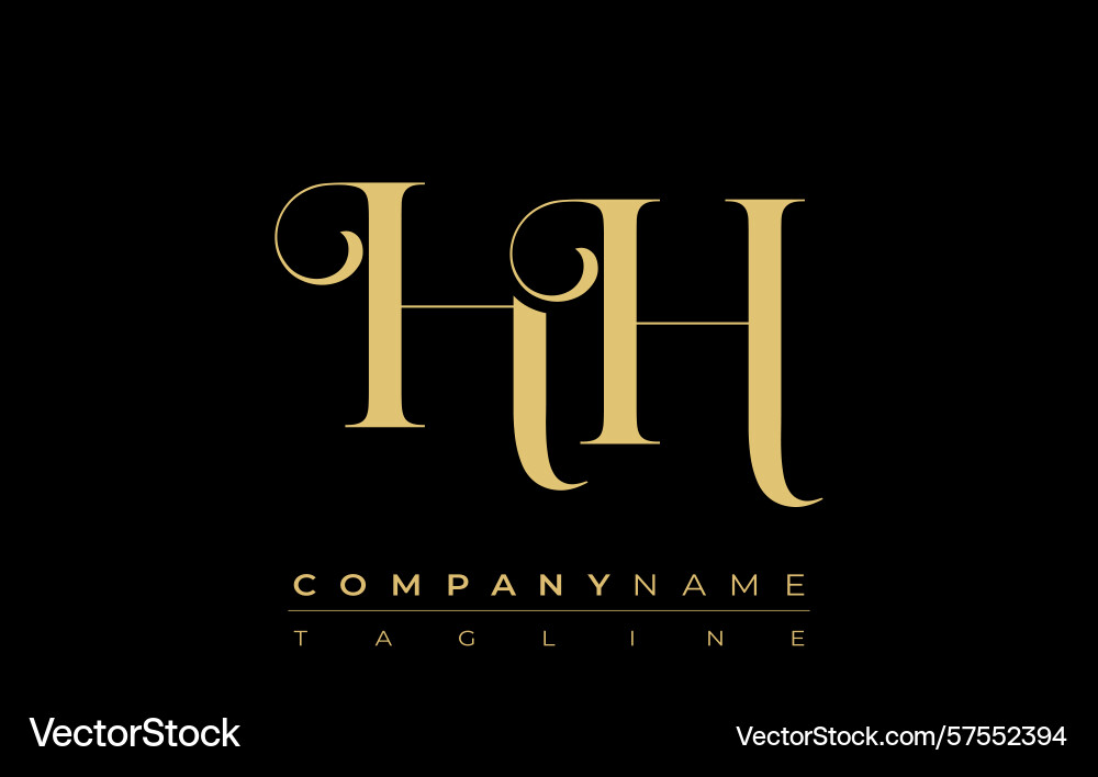 Hh abstract creative jewelry logo Royalty Free Vector Image