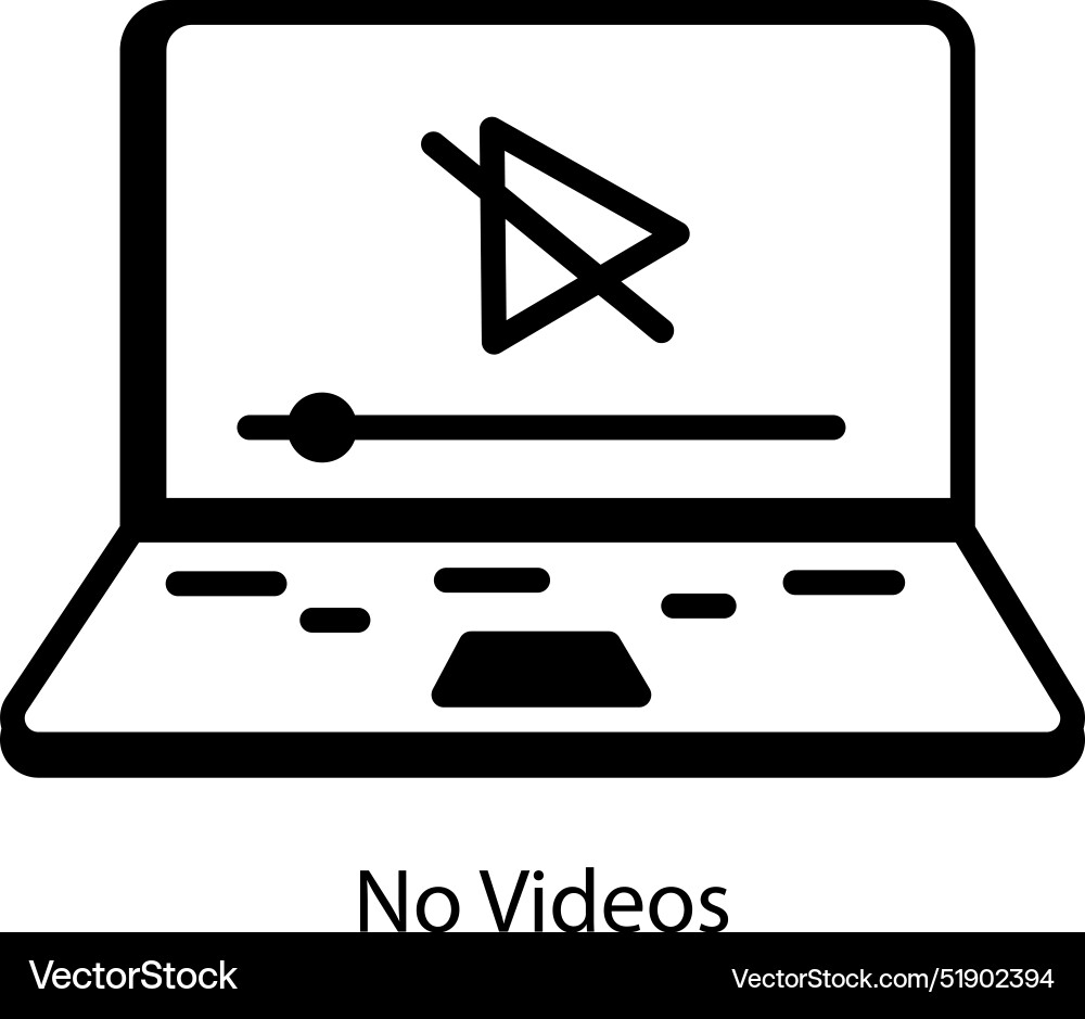 No videos Royalty Free Vector Image - VectorStock