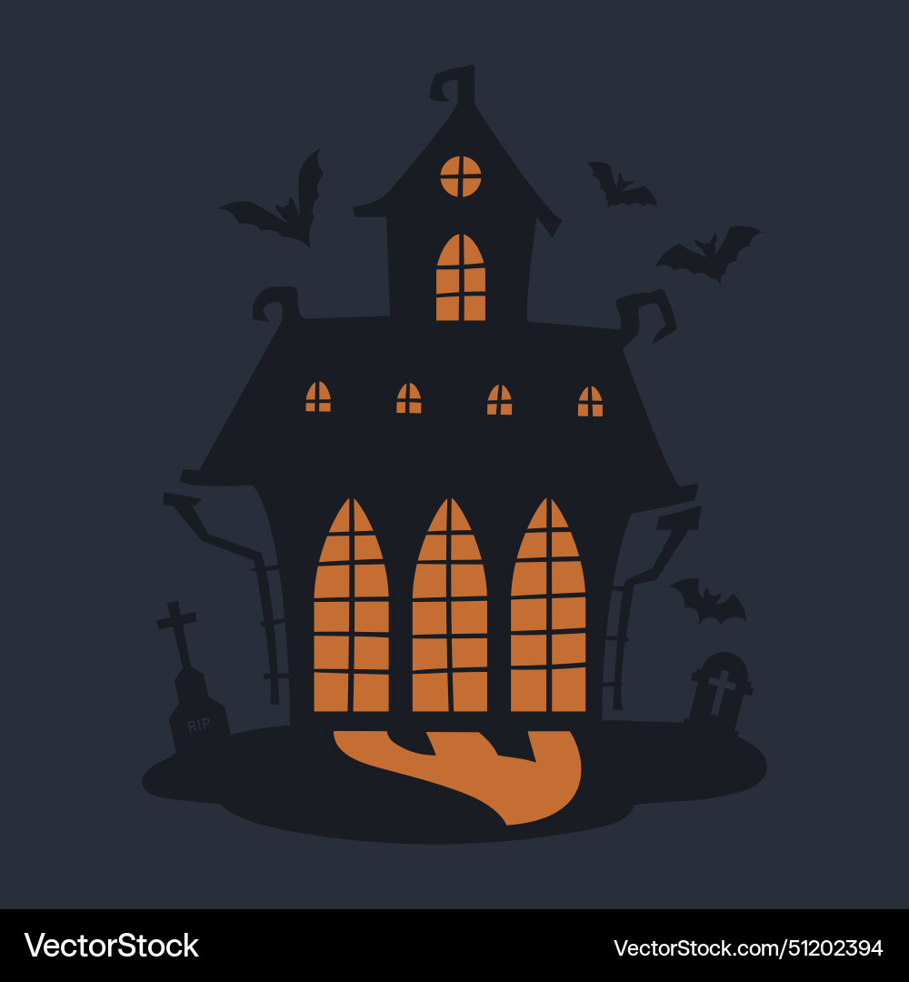 Spooky ghost house halloween haunted Royalty Free Vector
