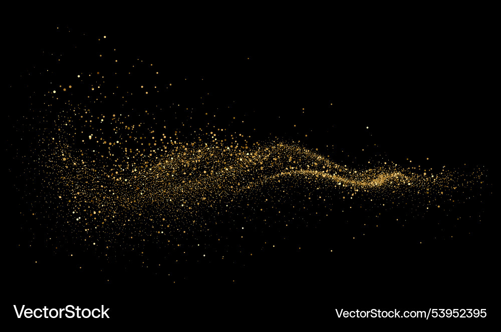 Abstract shiny gold glitter design element Vector Image