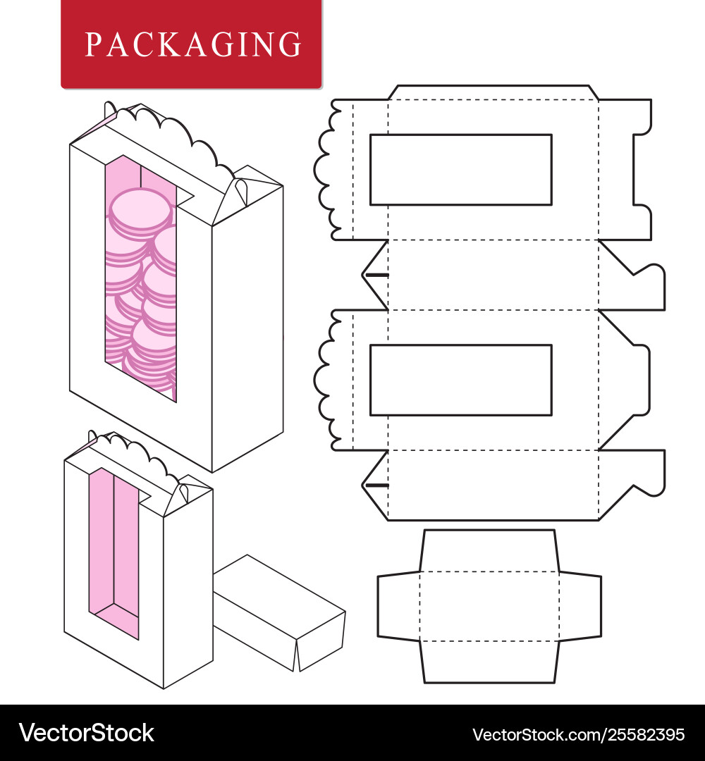Boxpackage template isolated Royalty Free Vector Image