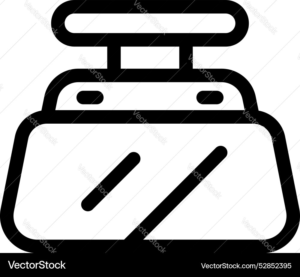 Car windshield with sun visor icon outline style Vector Image
