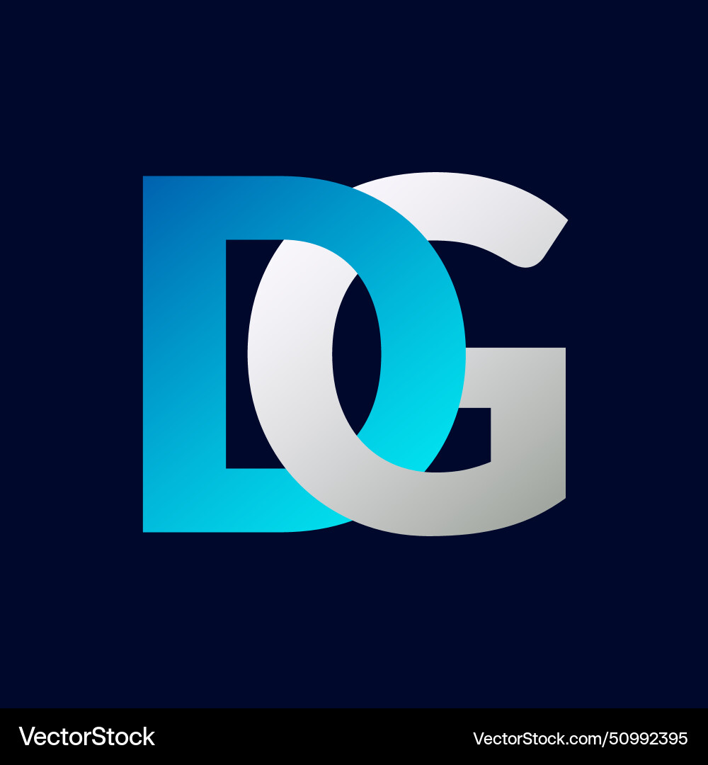 Dg letter logo design template Royalty Free Vector Image