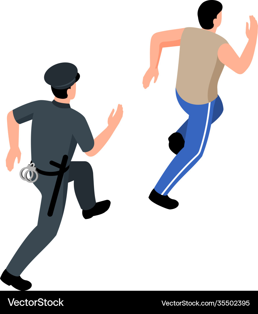 Police officer isometric Royalty Free Vector Image