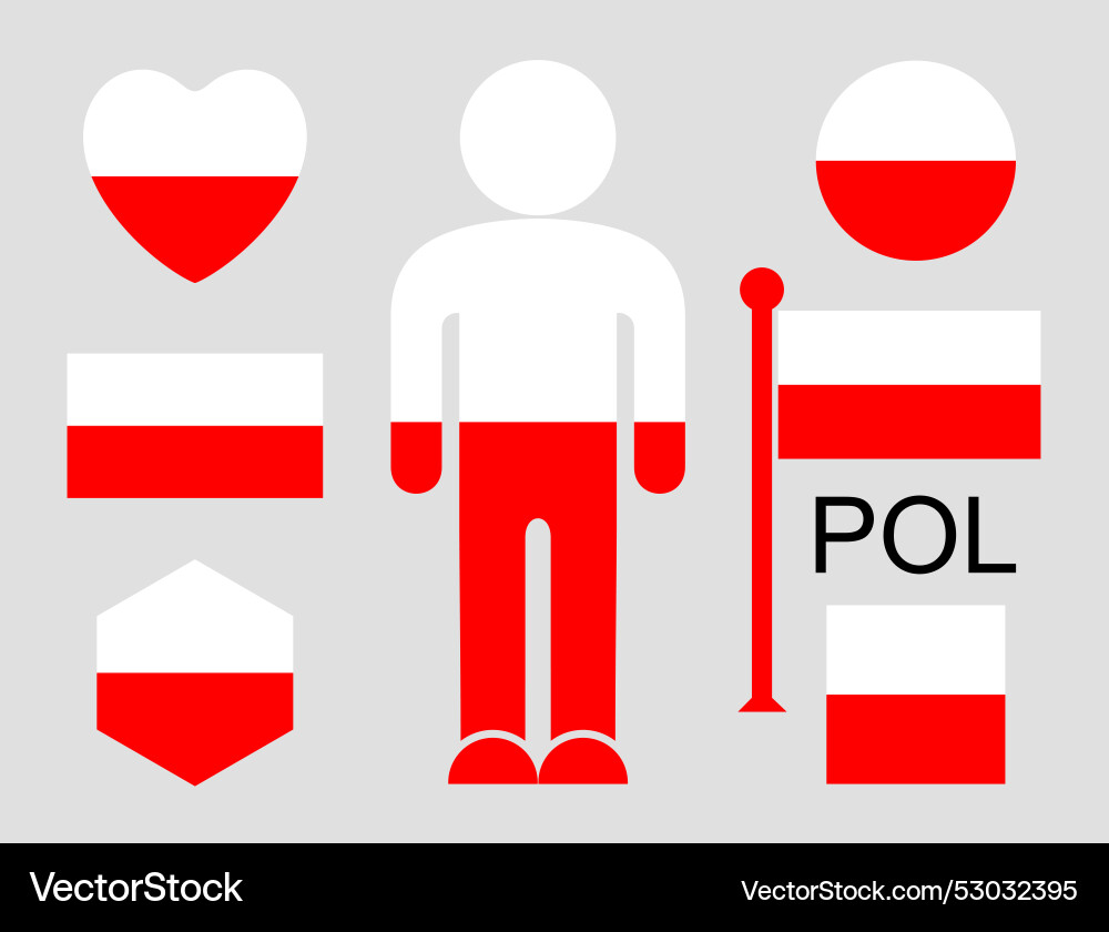Polish flag Royalty Free Vector Image - VectorStock