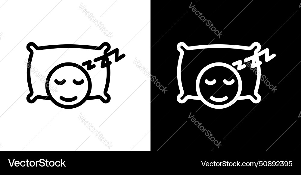 Sleeping icon set rest areas need with sleep Vector Image