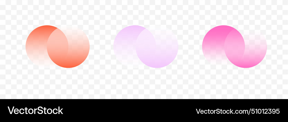 Transparent graphic design circles element Vector Image