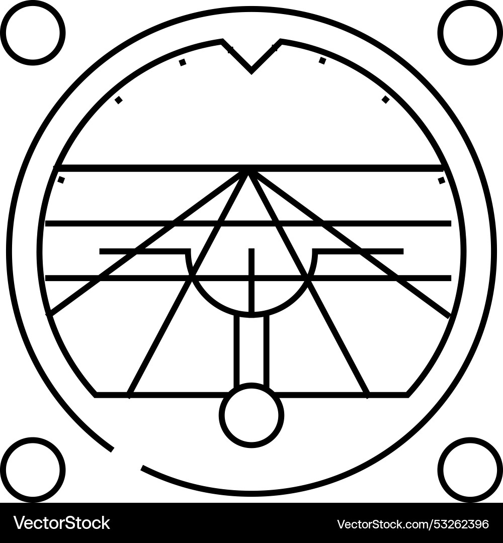 Aircraft instrumentation aeronautical engineer Vector Image