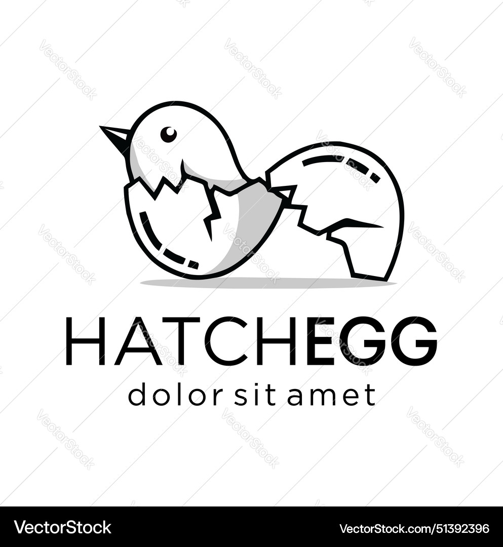 Chicken hatch egg logo template hipster vintage re