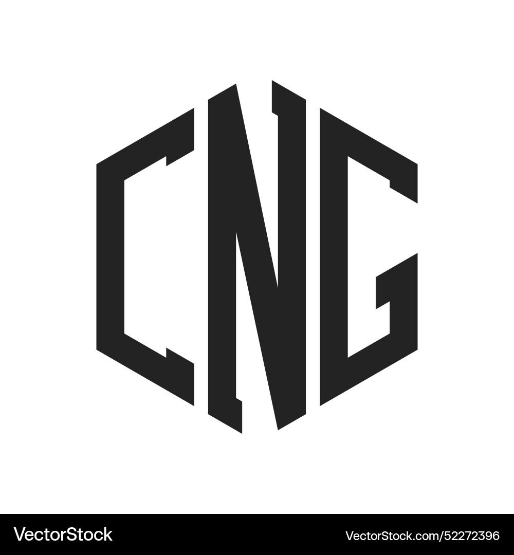 Cng logo design initial letter monogram Royalty Free Vector