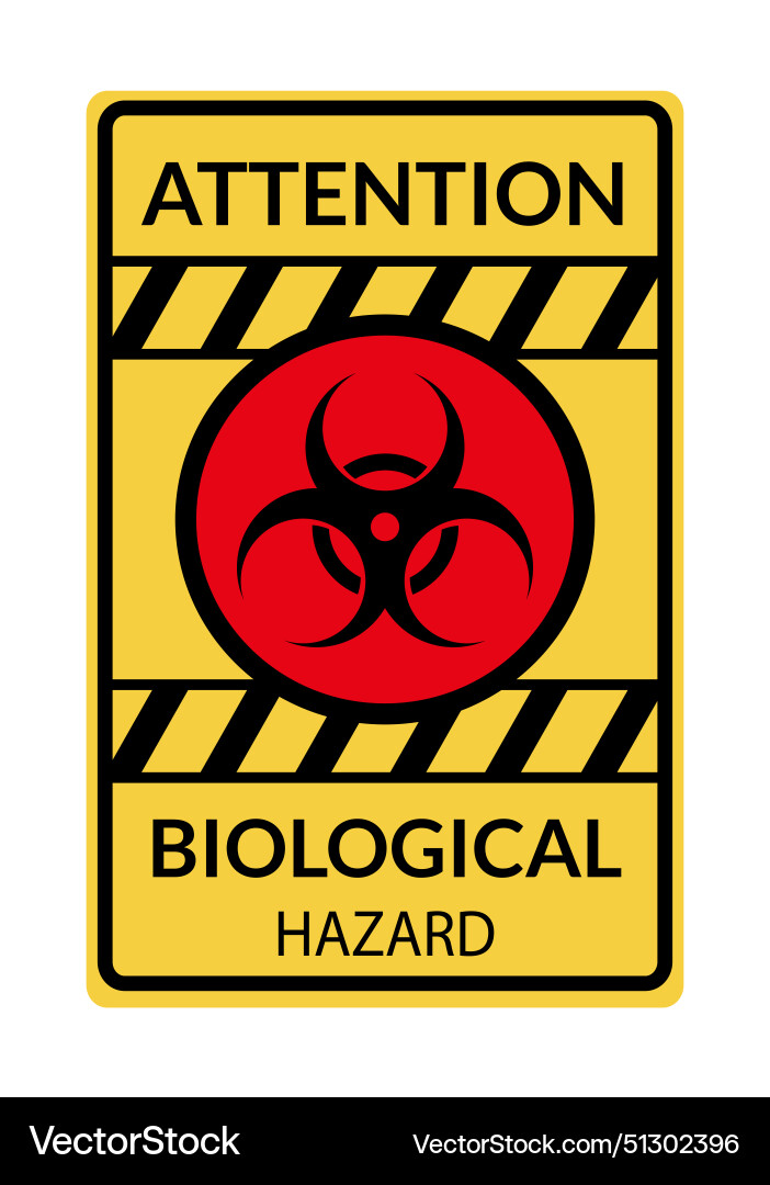 Danger warning board icon biological hazard Vector Image