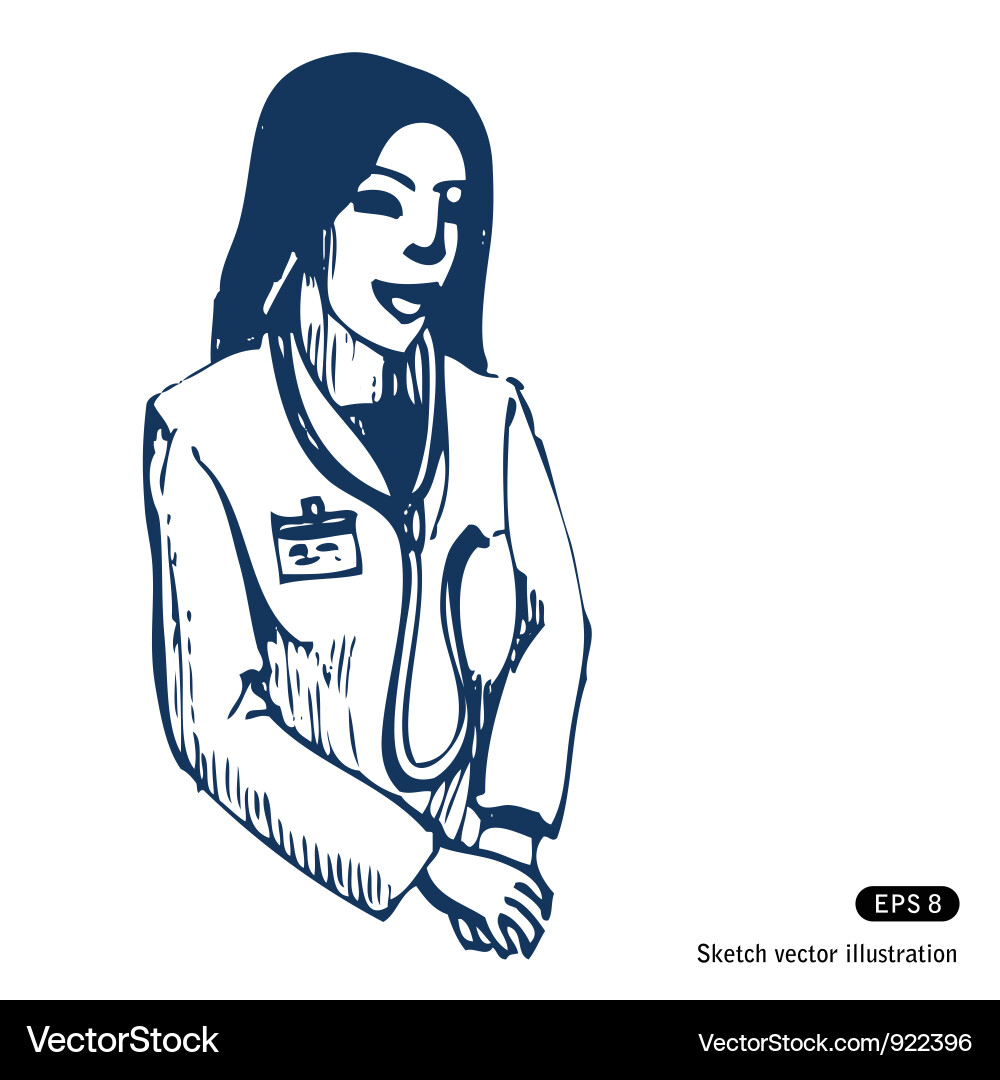 Female doctor Royalty Free Vector Image - VectorStock