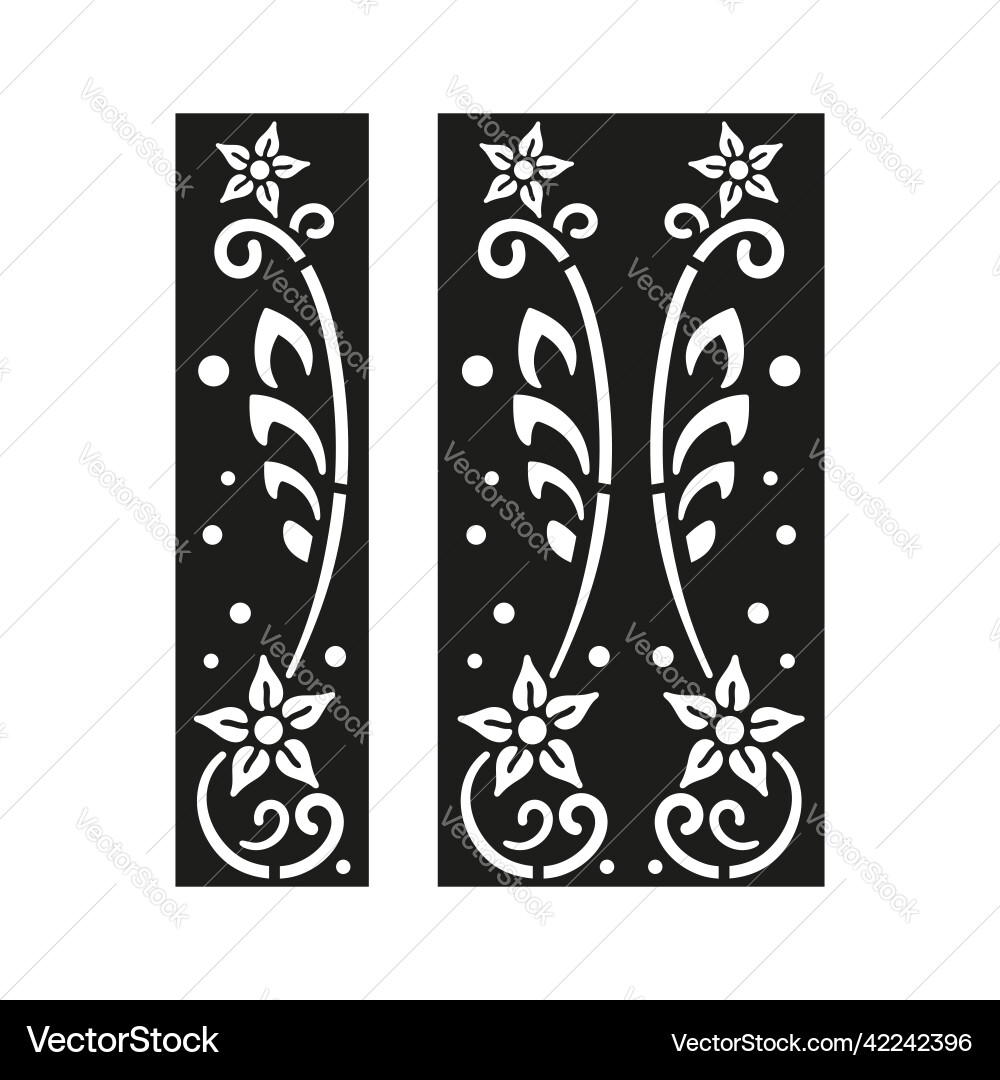 Jali design for cnc router and laser cut Vector Image