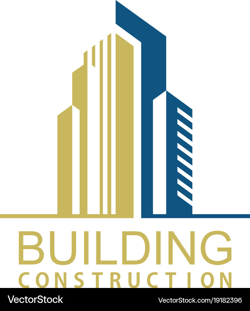 Modern Building Icons - Construction Logo Vector Image