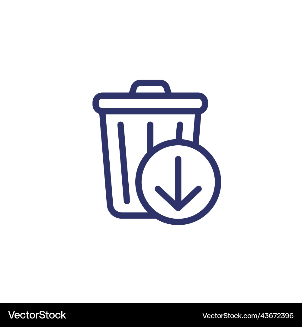 Reduce waste icon line Royalty Free Vector Image