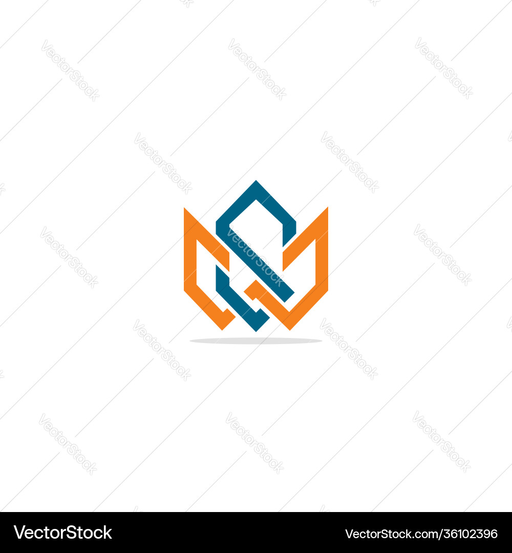 Shape line geometry logo Royalty Free Vector Image