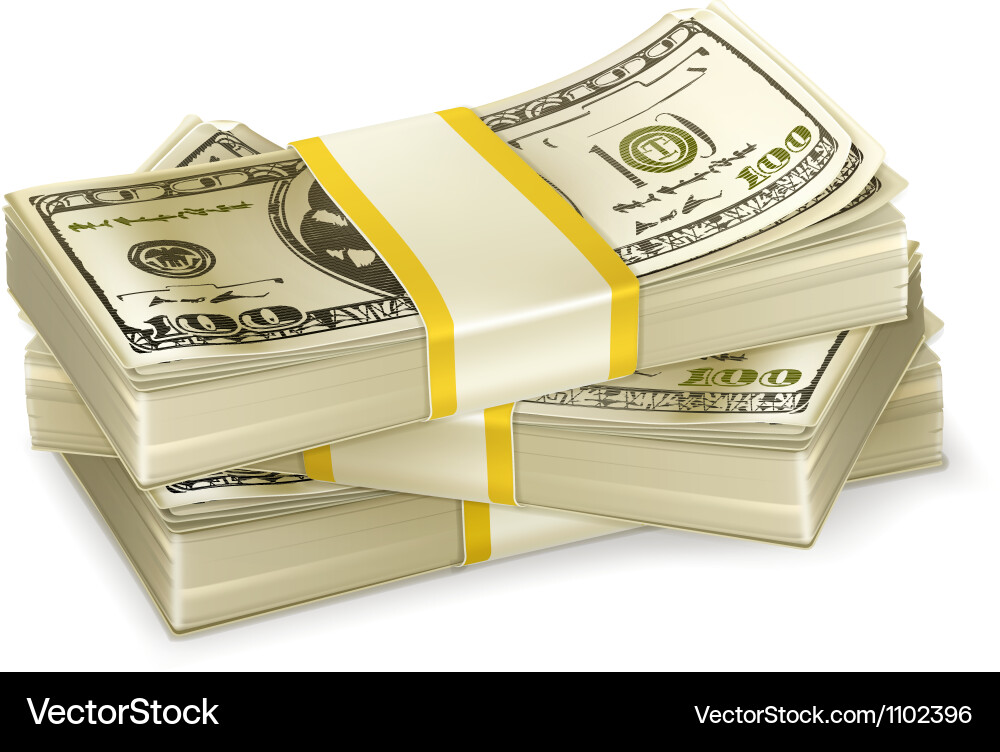 Stack of money Royalty Free Vector Image - VectorStock