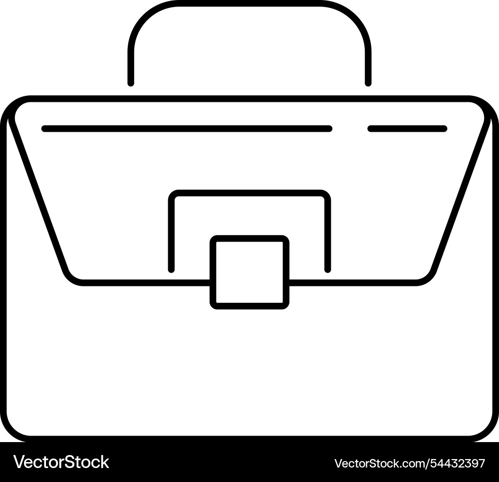 A black and white drawing of briefcase Royalty Free Vector
