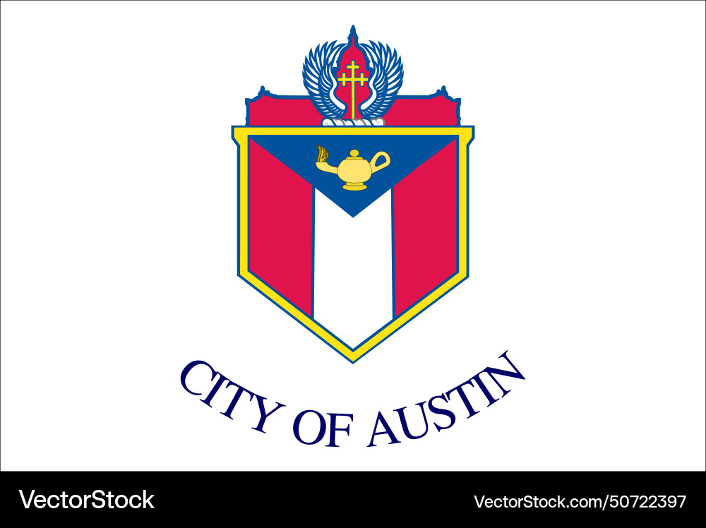 Austin flag Royalty Free Vector Image - VectorStock