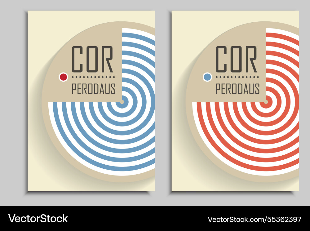 Circle brochure design template Royalty Free Vector Image