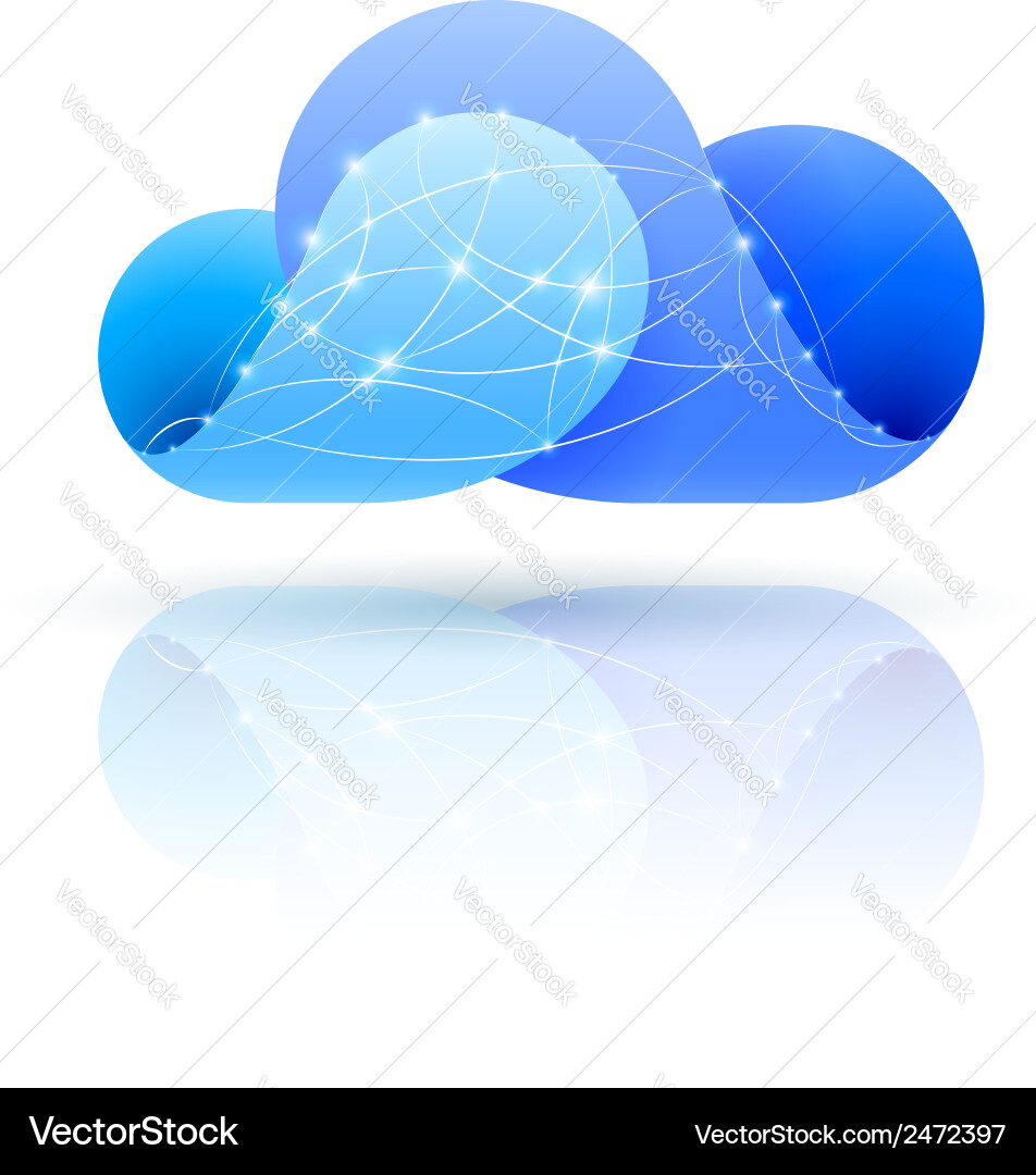 Digital cloud Royalty Free Vector Image - VectorStock