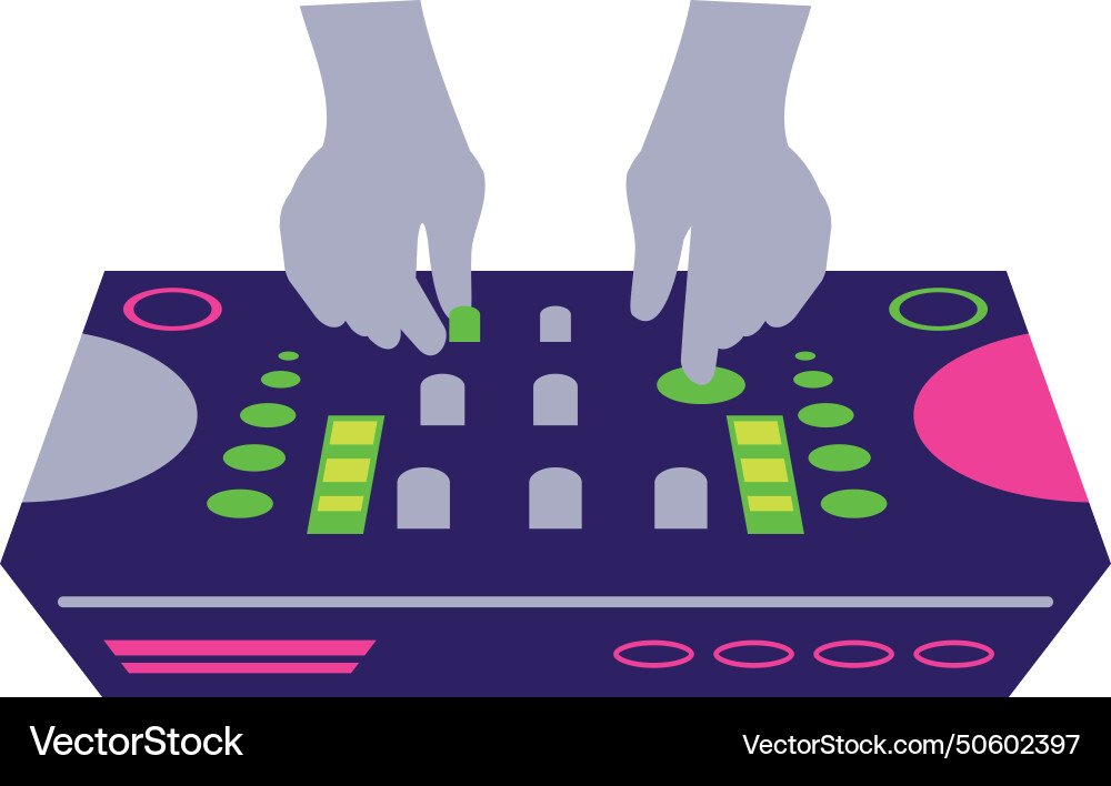 Dj professional player Royalty Free Vector Image