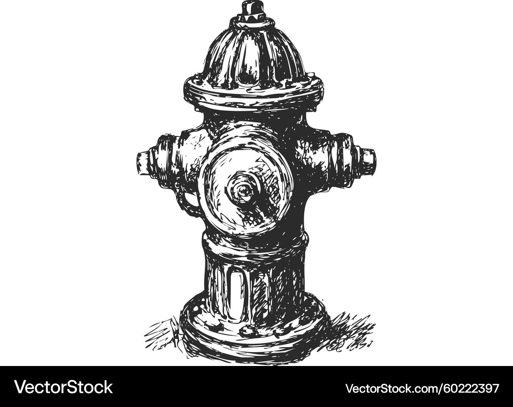 Hand Drawn Fire Hydrant Sketch Royalty Free Vector Image