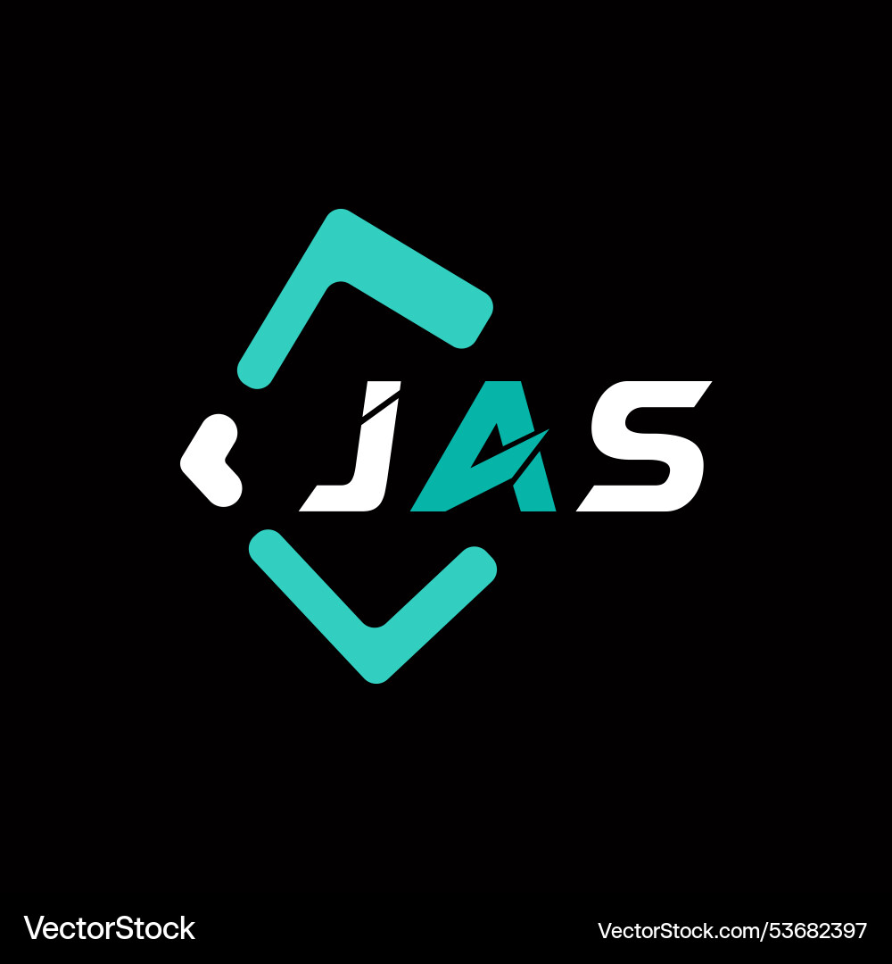 Jas creative minimalist letter logo unique Vector Image