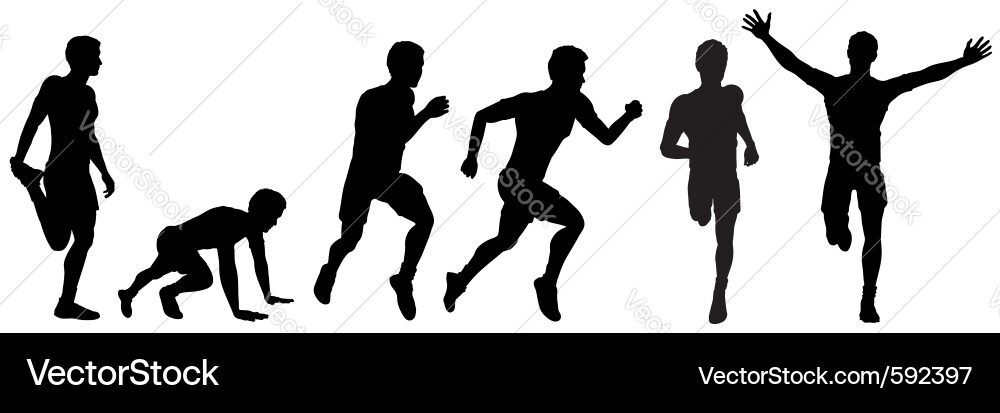 Running man for design Royalty Free Vector Image
