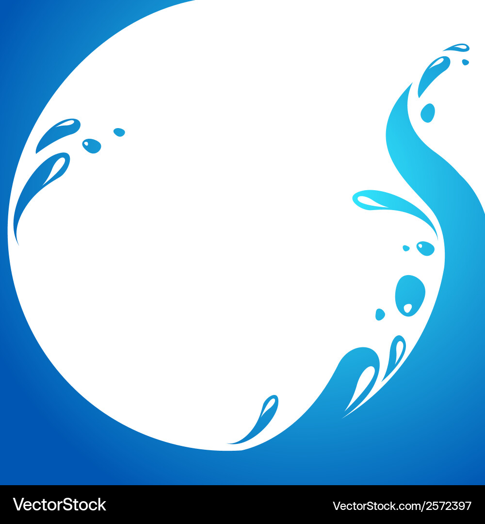 Water frame Royalty Free Vector Image - VectorStock