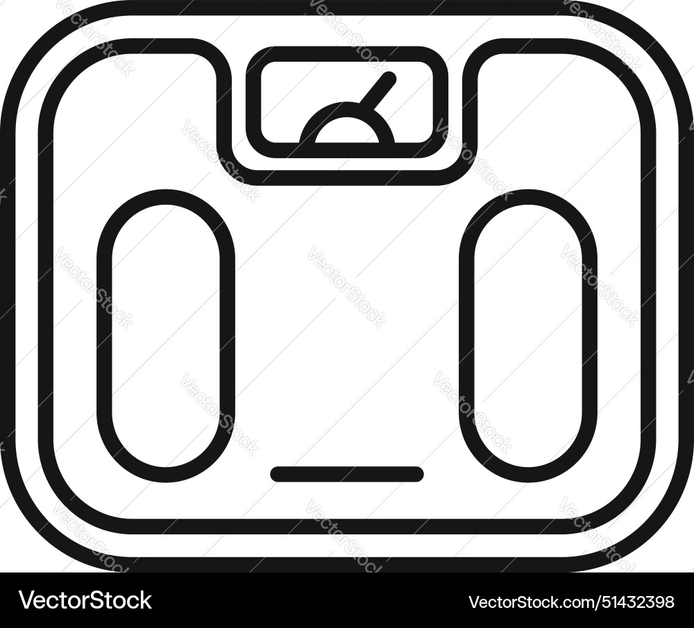 Bathroom scale line art icon Royalty Free Vector Image
