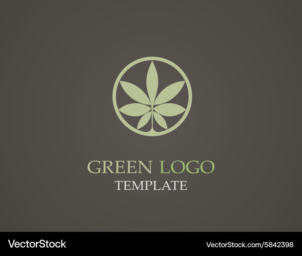 Eco green leaf logo template leaves loop Vector Image
