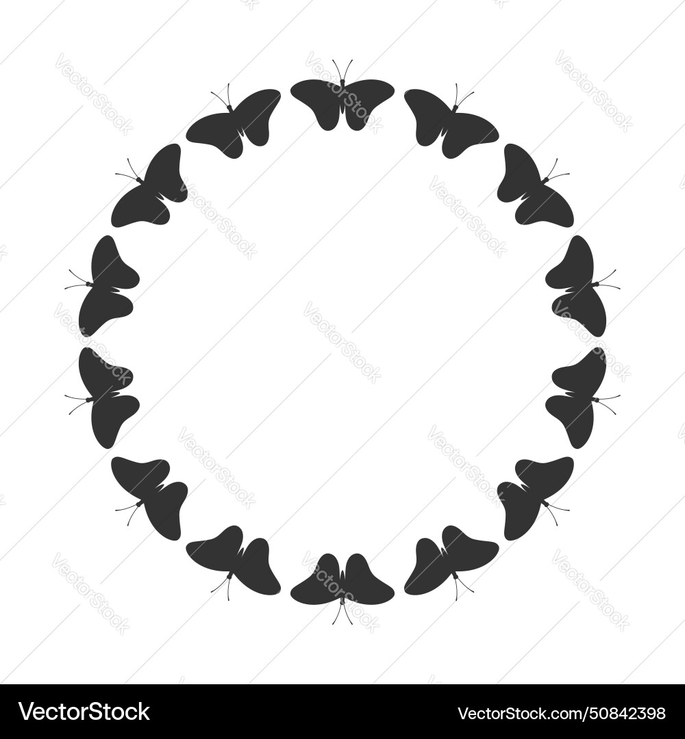 Frame from butterflies Royalty Free Vector Image