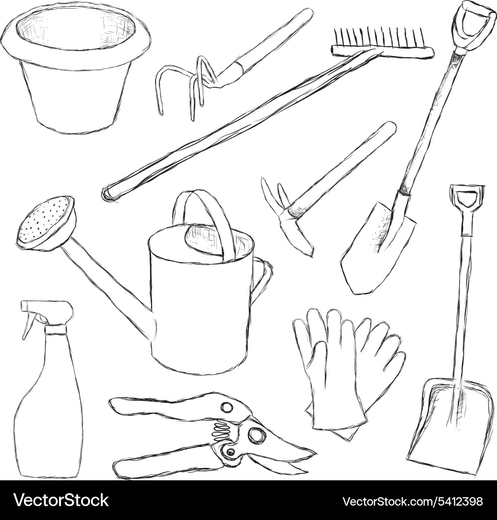 Garden tools Royalty Free Vector Image - VectorStock