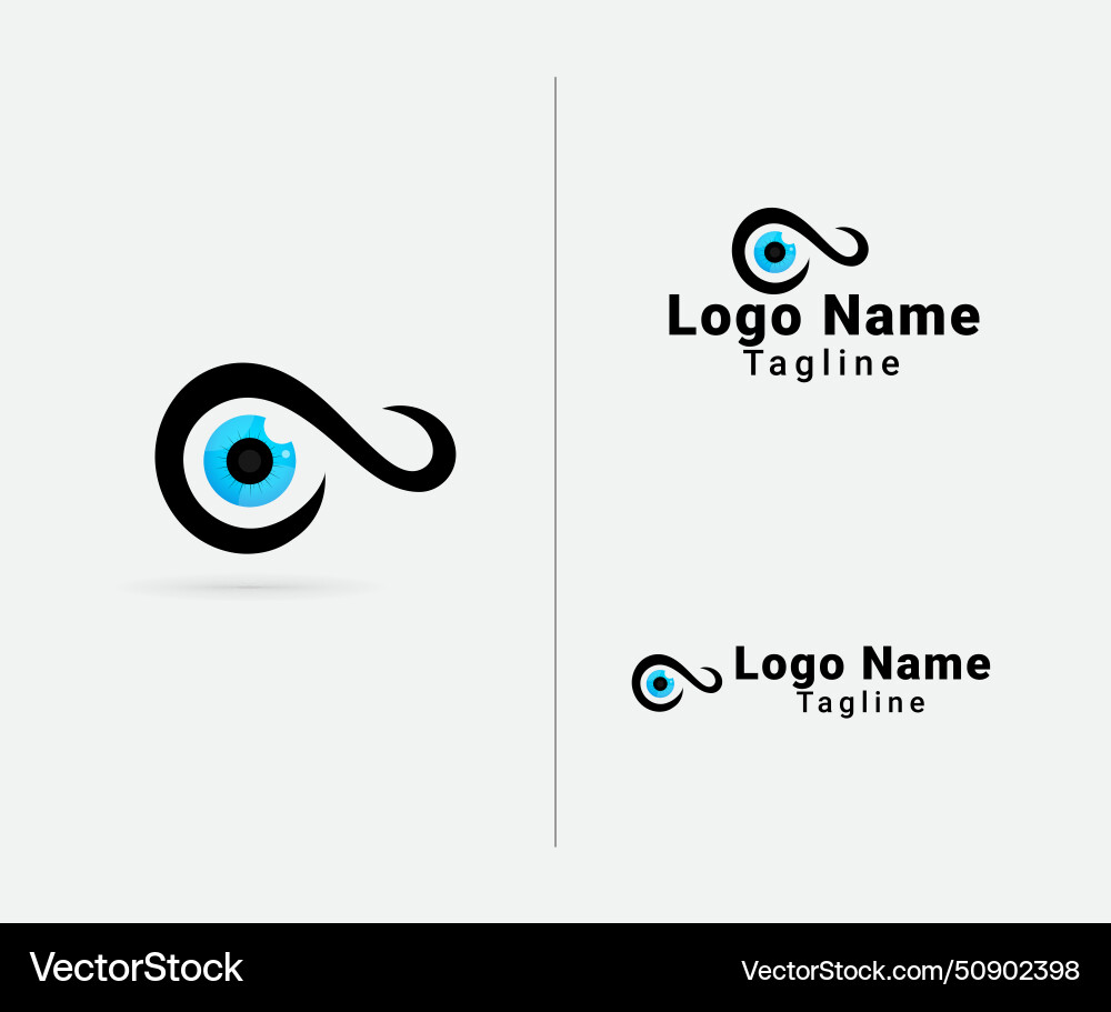 Infinity eye care logo design Royalty Free Vector Image