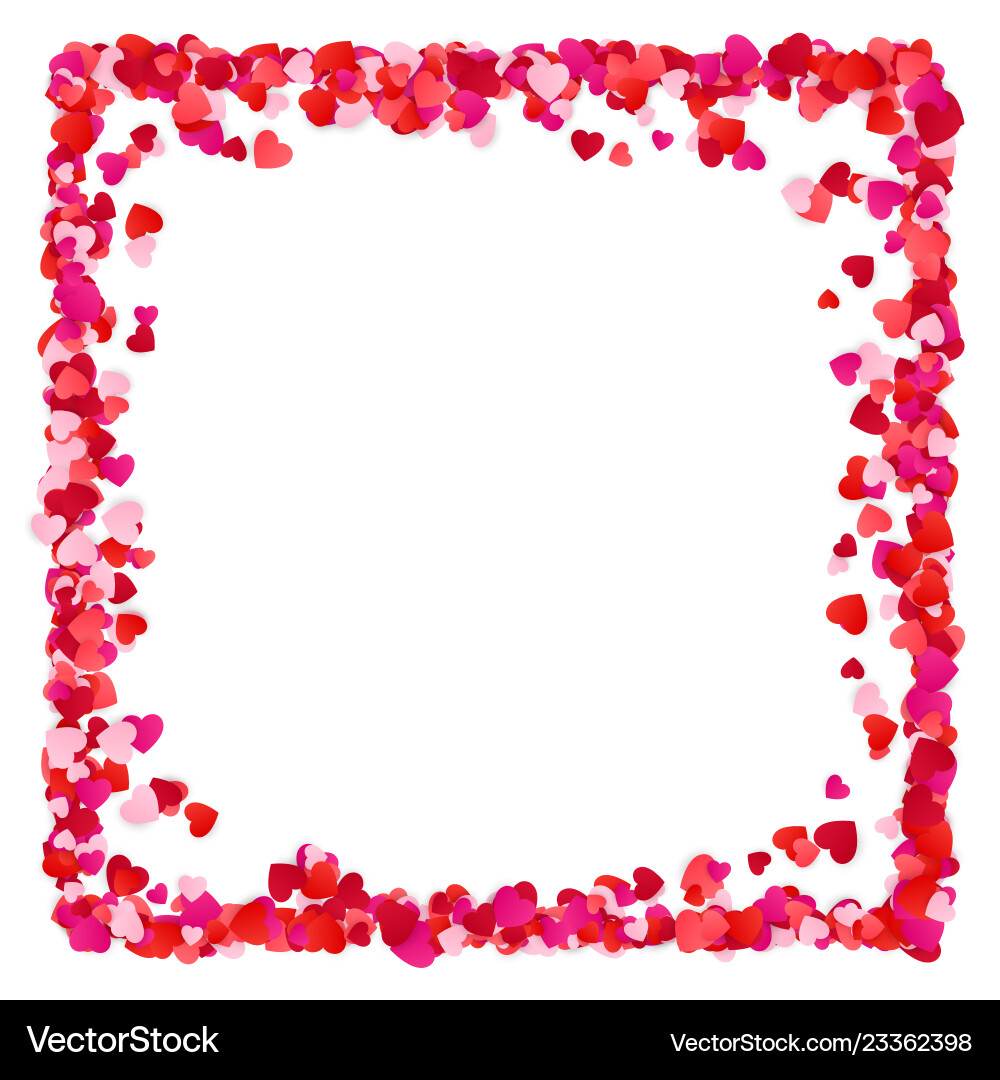 Red Heart Frame Background Royalty Free Vector Image