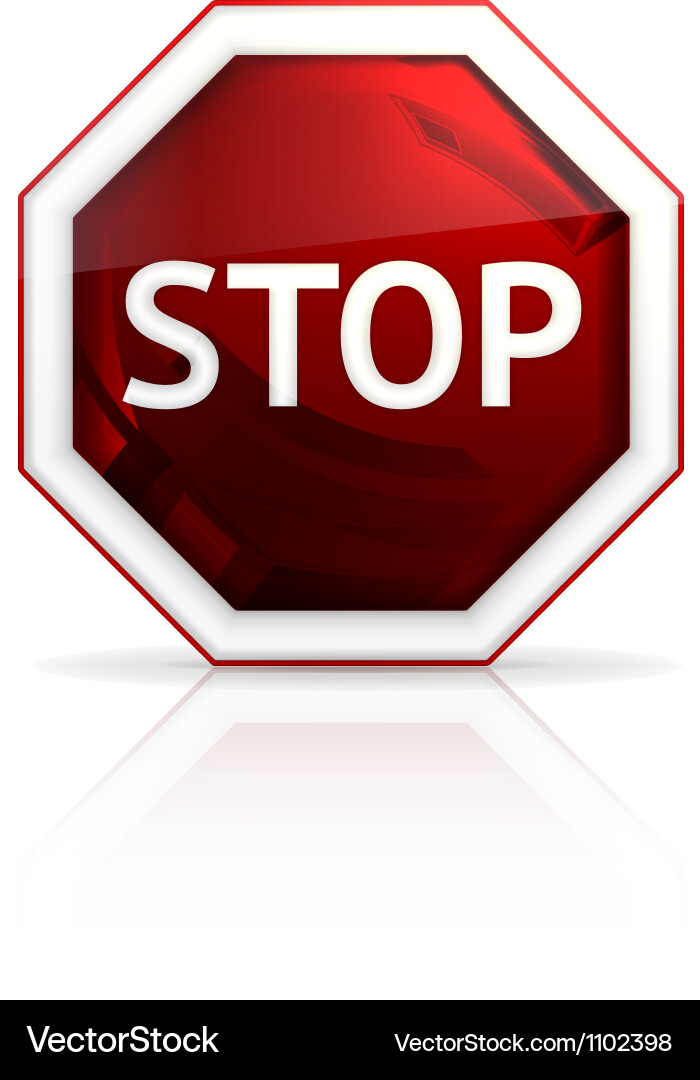 Stop sign Royalty Free Vector Image - VectorStock