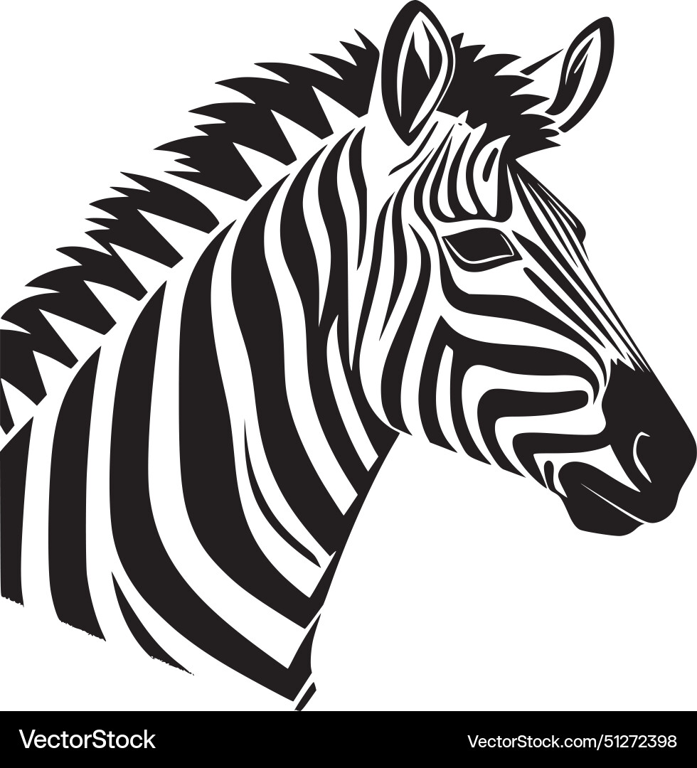 Zebra - minimalist and simple silhouette Vector Image