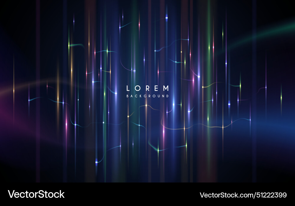 Abstract neon lights effect on black background Vector Image