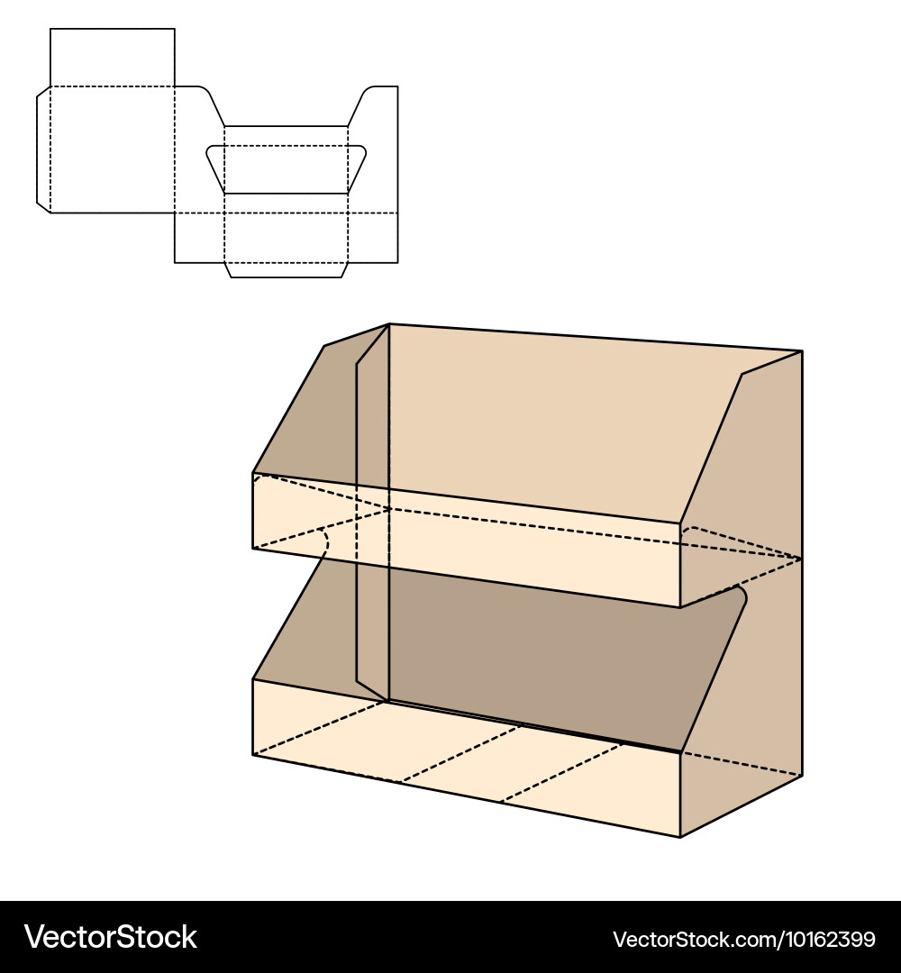 Diecut craft box Royalty Free Vector Image - VectorStock