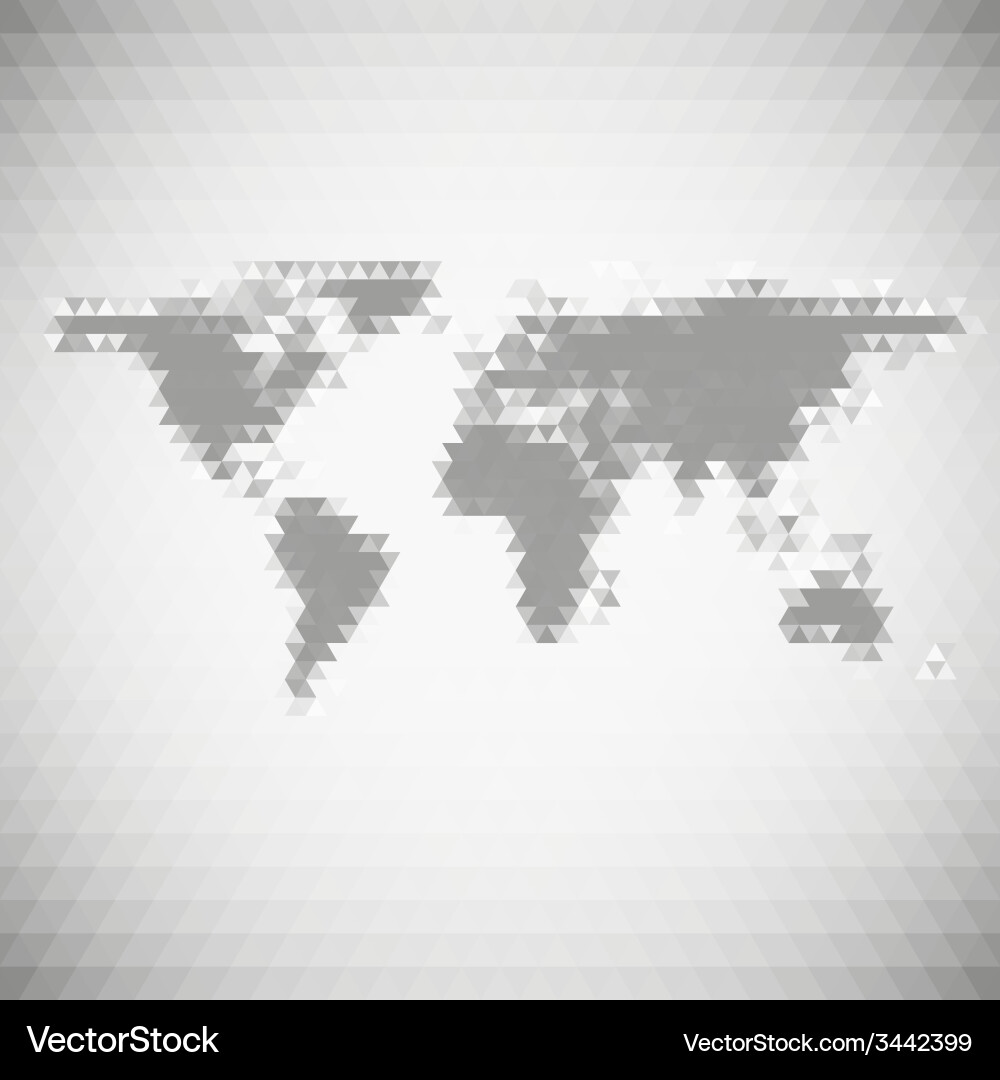 Geometric World Map Dreiecke Lizenzfreies Vektorbild