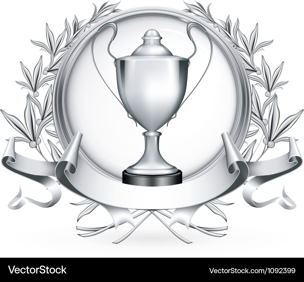 Silver emblem Royalty Free Vector Image - VectorStock