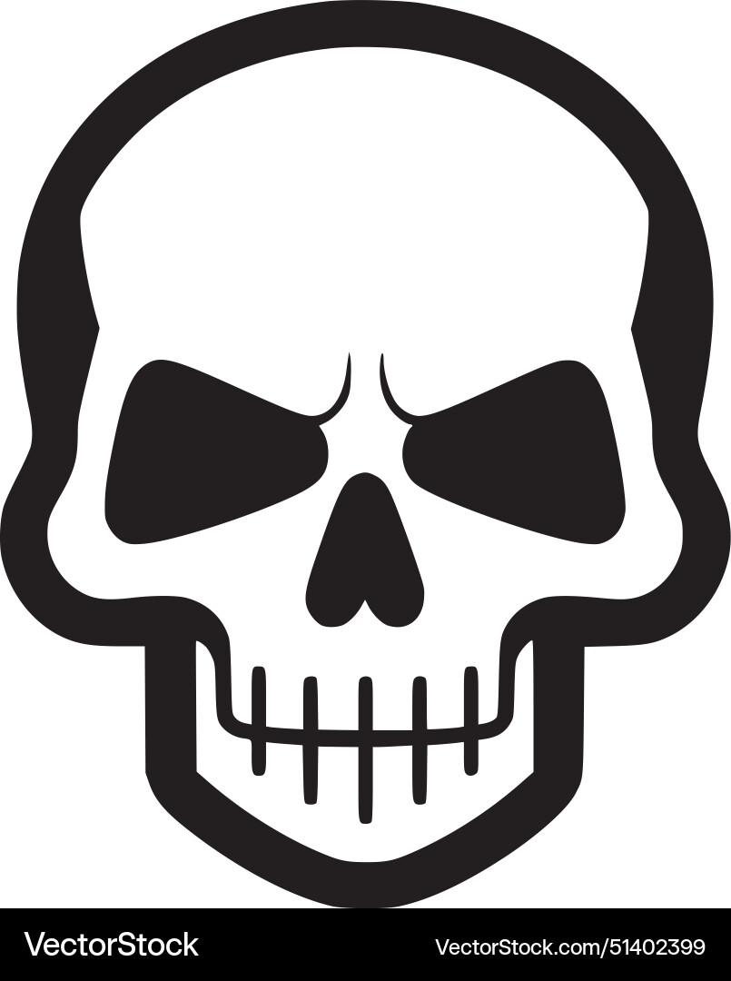 Skull - minimalist and simple silhouette Vector Image
