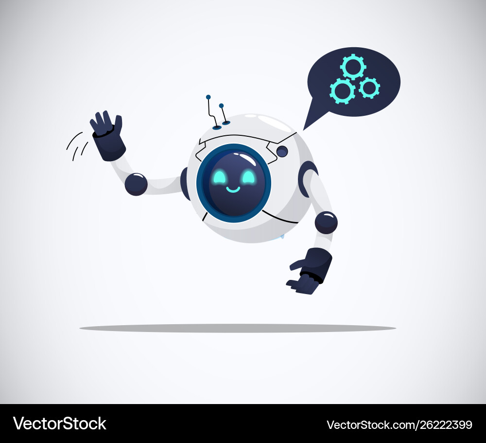 Smiling chatbot Royalty Free Vector Image - VectorStock